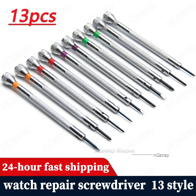 13pcs/set Screwdriver Watch Repair Tool Stainless Steel 0.6-2.0mm Mini ...