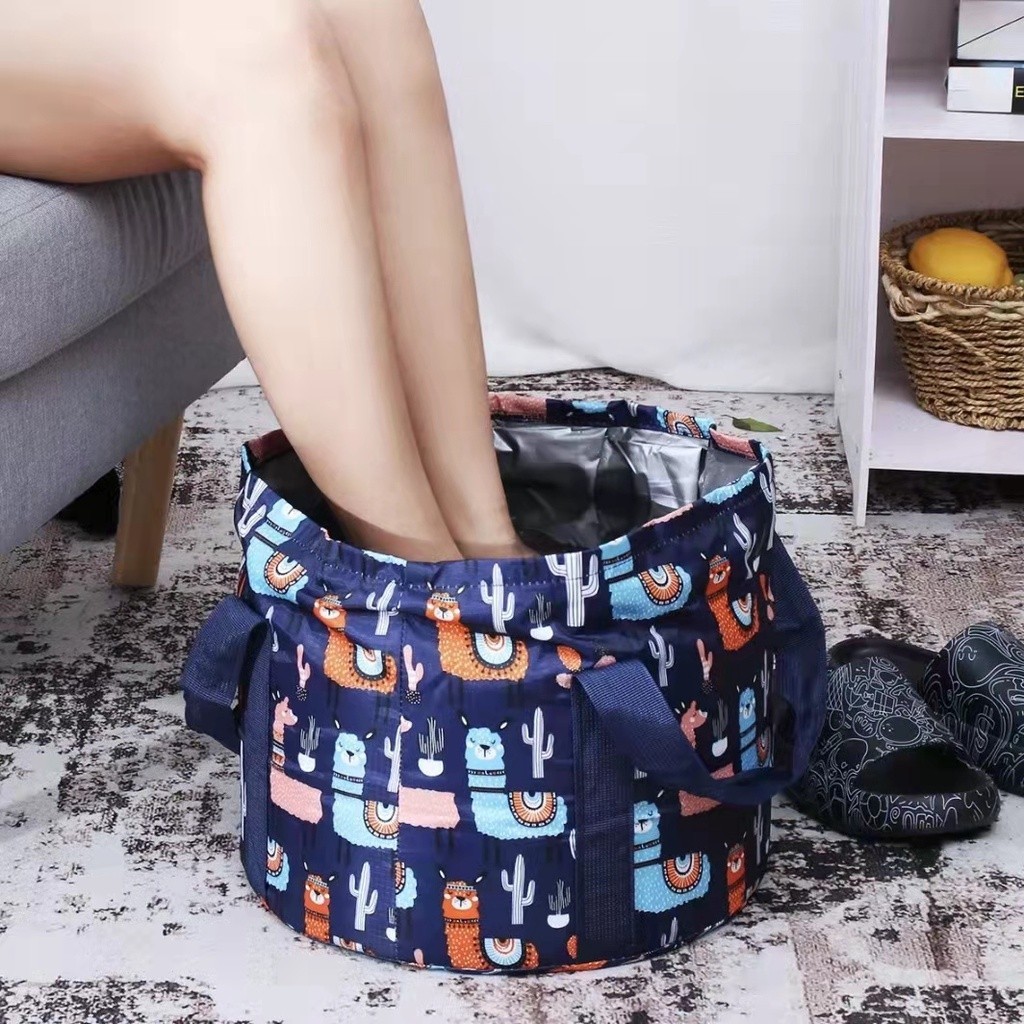 26L Portable Folding Foot Soaking Bucket Collapsible Travel Bucket Bath ...