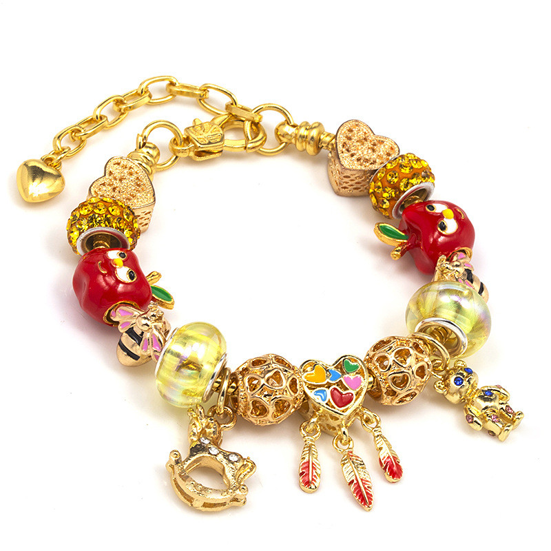 Golden Dream Catcher Pan's Bracelet Couple Crystal Bracelet Ladies ...