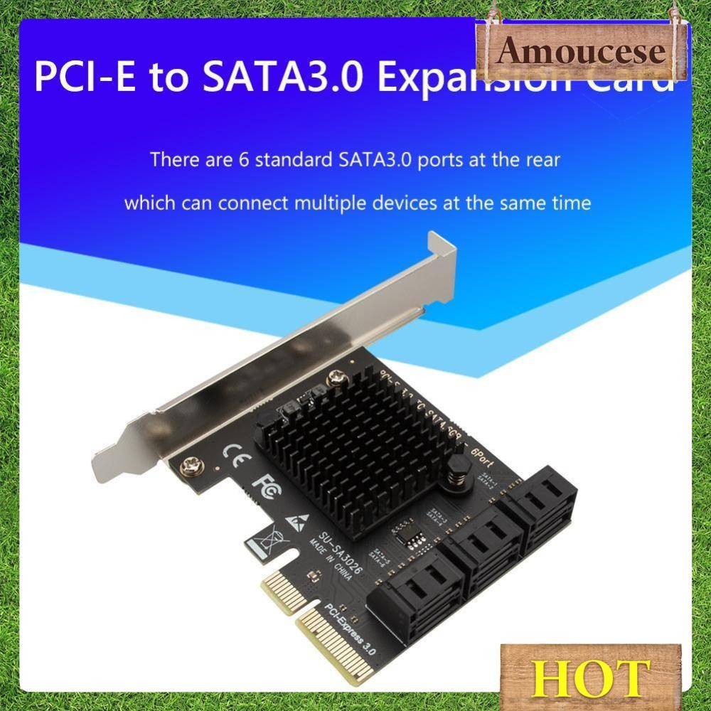 PCIe SATA Adapter 6 Port SATA III to PCI Express 3.0 X4 Internal ...
