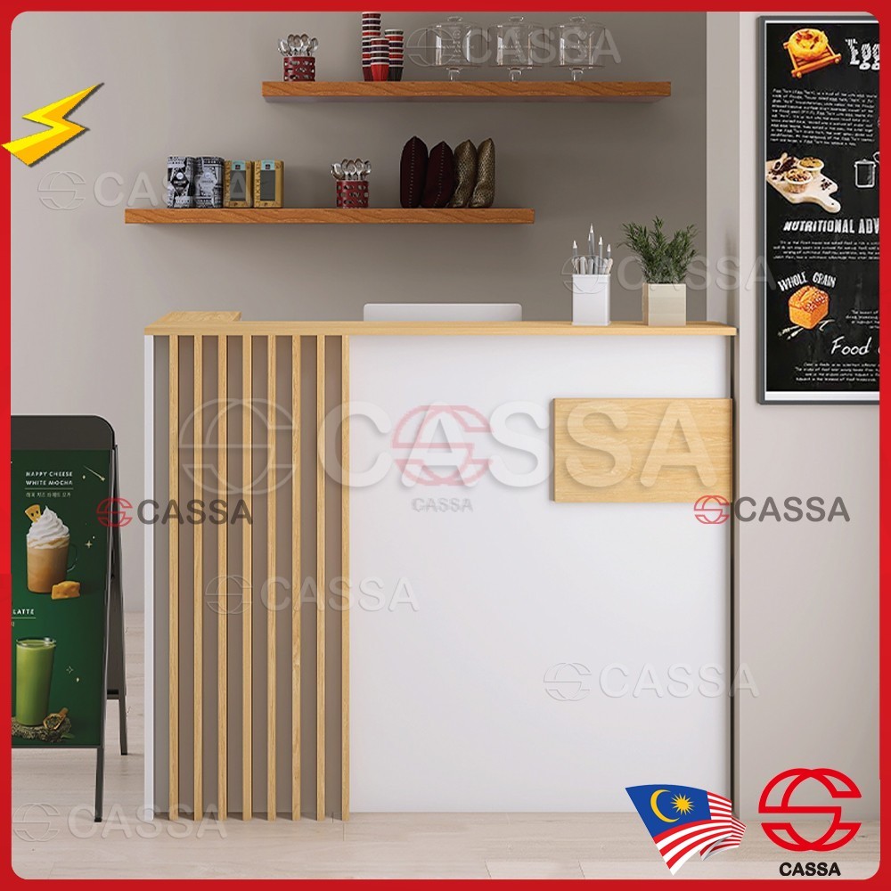 Cassa Brielle 4feet Counter Top Table Cabinet with Drawer and Lock ...