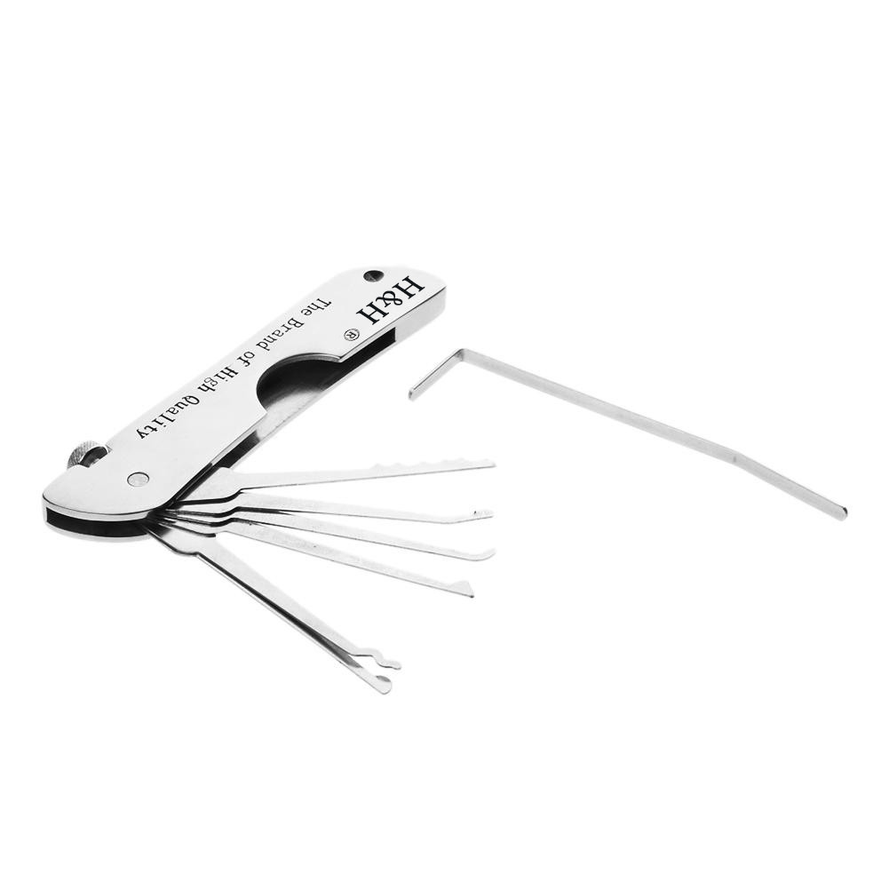 CHA Multifunction Locksmith Tools 7 in 1 Stainless Steel Lock Pick Set ...