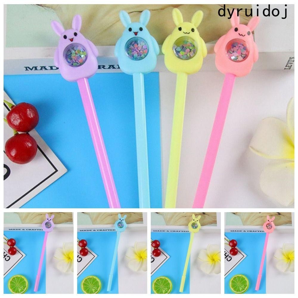 DYRUIDOJ Long Ear Rabbit Neutral Pens, Creative Cute Animal Sequins ...