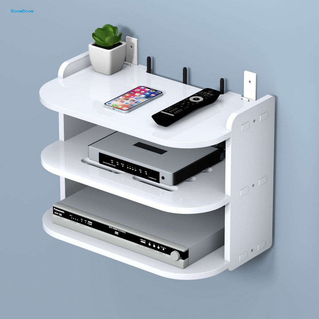 Versatile Router Stand Double-layer Storage Rack Double-layer Wall ...