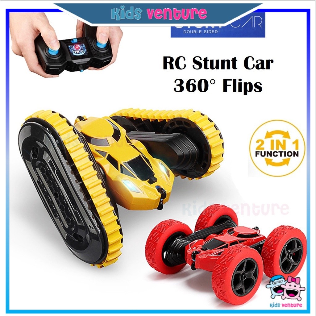 RC Stunt Car 360° Flips Double Sided Rotating Vehicles 4WD 2.4GHz Remote Control Car/Toys/Kereta ...