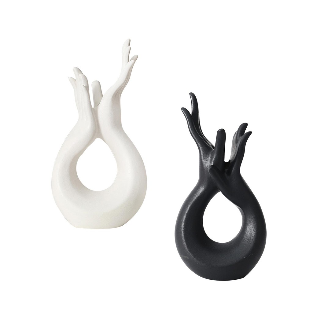 [uguuiya] Human Body Ceramic Hand Vase Unique Flower Vase Elegant Table ...