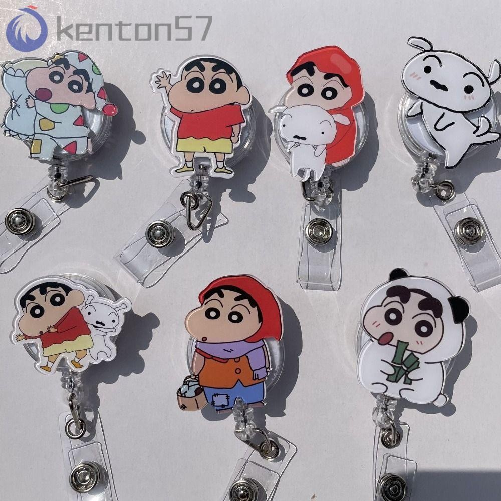 KENTON Retractable Badge Reel, Crayon Shin-Chan Name Card Nurse Badge ...