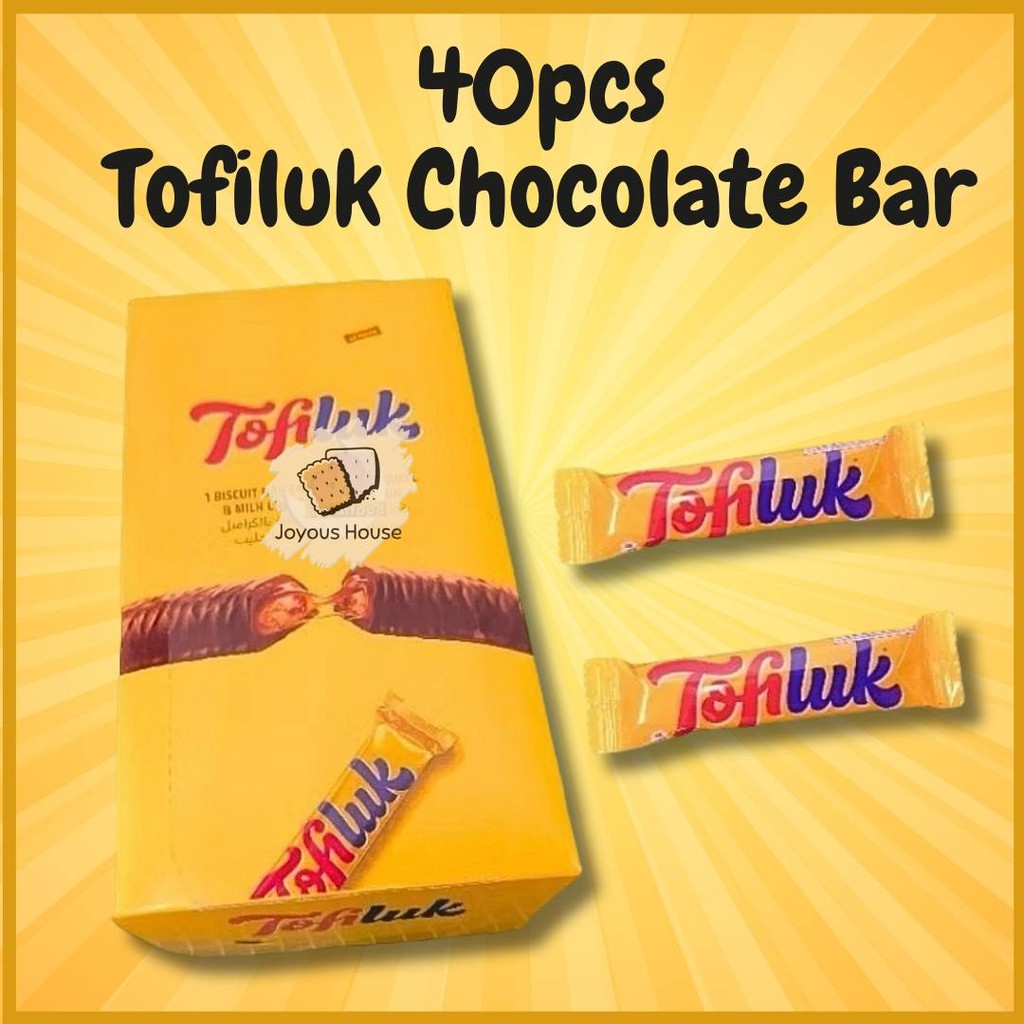 40pcs Tofiluk Caramel Crunch Chocolate Bar Crunchy / Tofiluk Chocolat ...