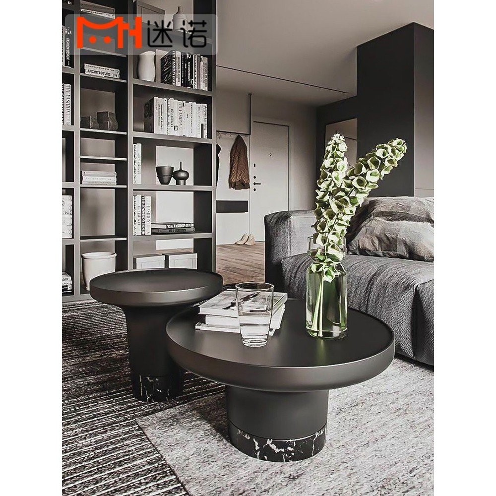 Nordic Designer Coffee Table Light Luxury Round Marble Simple Modern ...