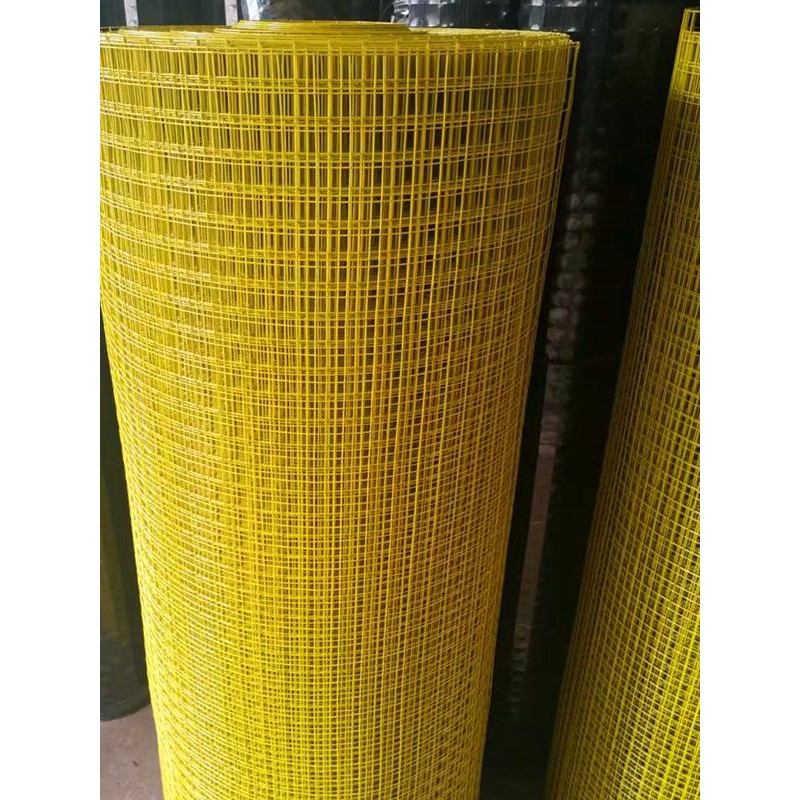 Jaring Bersalut Plastik Kuning Lubang Persegi Pembiakan Jaring Jaring ...