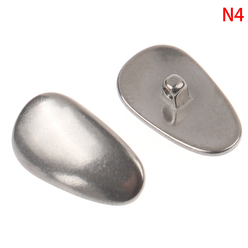 [ndr] 1pair Nose Pads Titanium Teardrop Screw-in for Eyeglass anti Slip ...