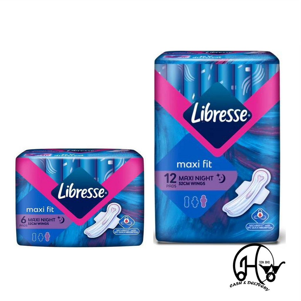 Libresse Maxi Night Wing 32cm (6/12 pads) | Shopee Malaysia