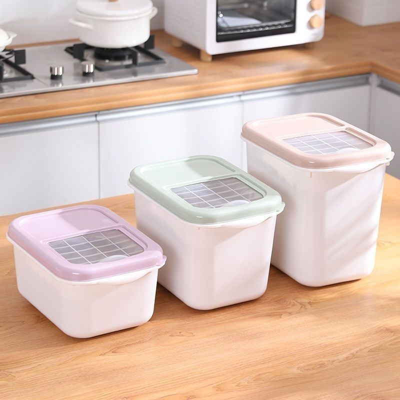 Hs - Rice Place Can Be Pushed | Food Storage Box | Multipurpose ...