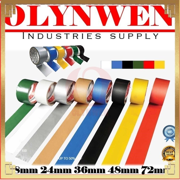 cloth tape binding tape duct tape 6 Meters x 24mm,36mm,48mm,72mm HIGH ...