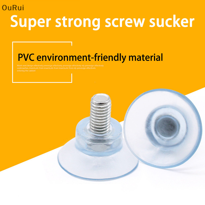【OR】 5 Pcs M6/M8 Screw Rubber Suction Cup Transparent Sucker Plastic ...