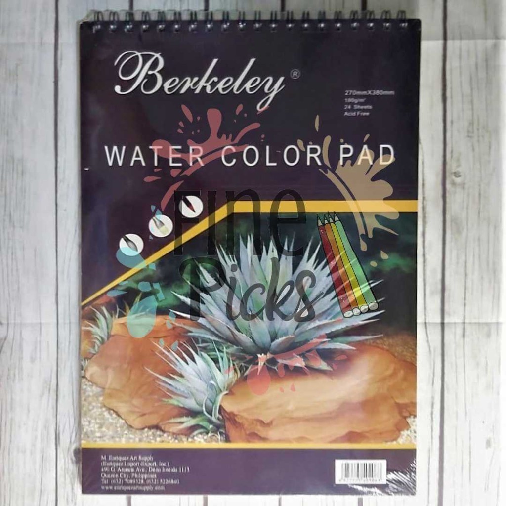 Berkeley Watercolor Pad 24sh 180GSM (11 inches by 15 inches) | Shopee ...