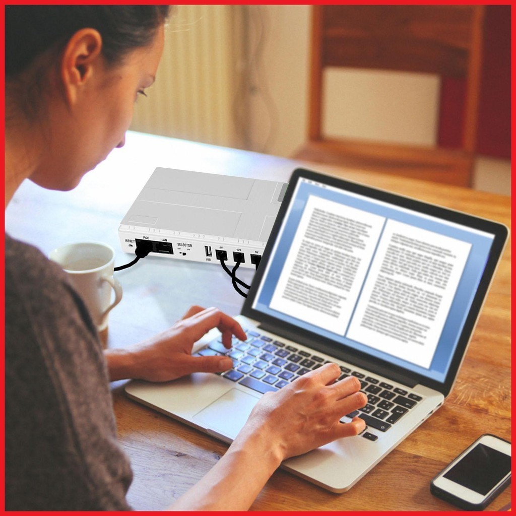 Mini UPS Power Supply Portable Backup Battery Router Battery Modem Mini ...