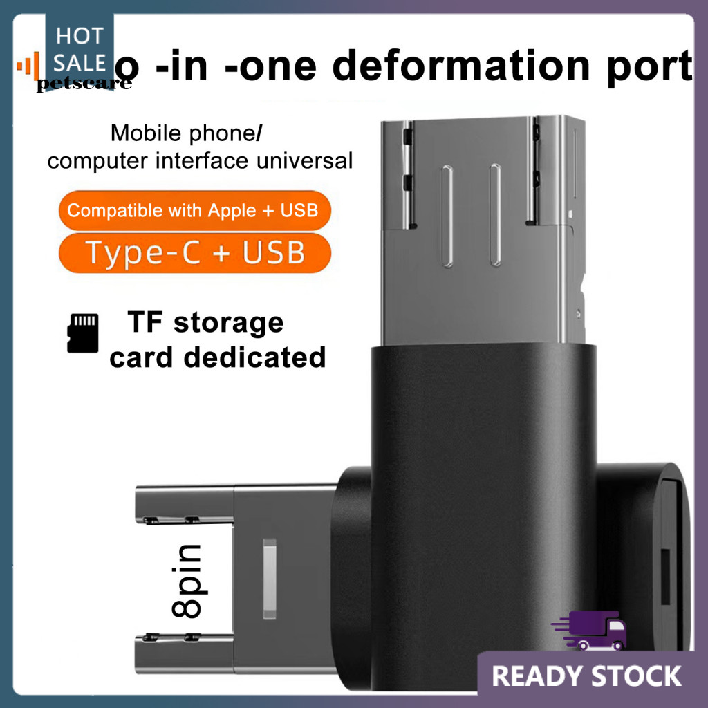 QCA Mini Card Reader Usb-c Card Reader Compact Universal 2-in-1 Sd Tf ...