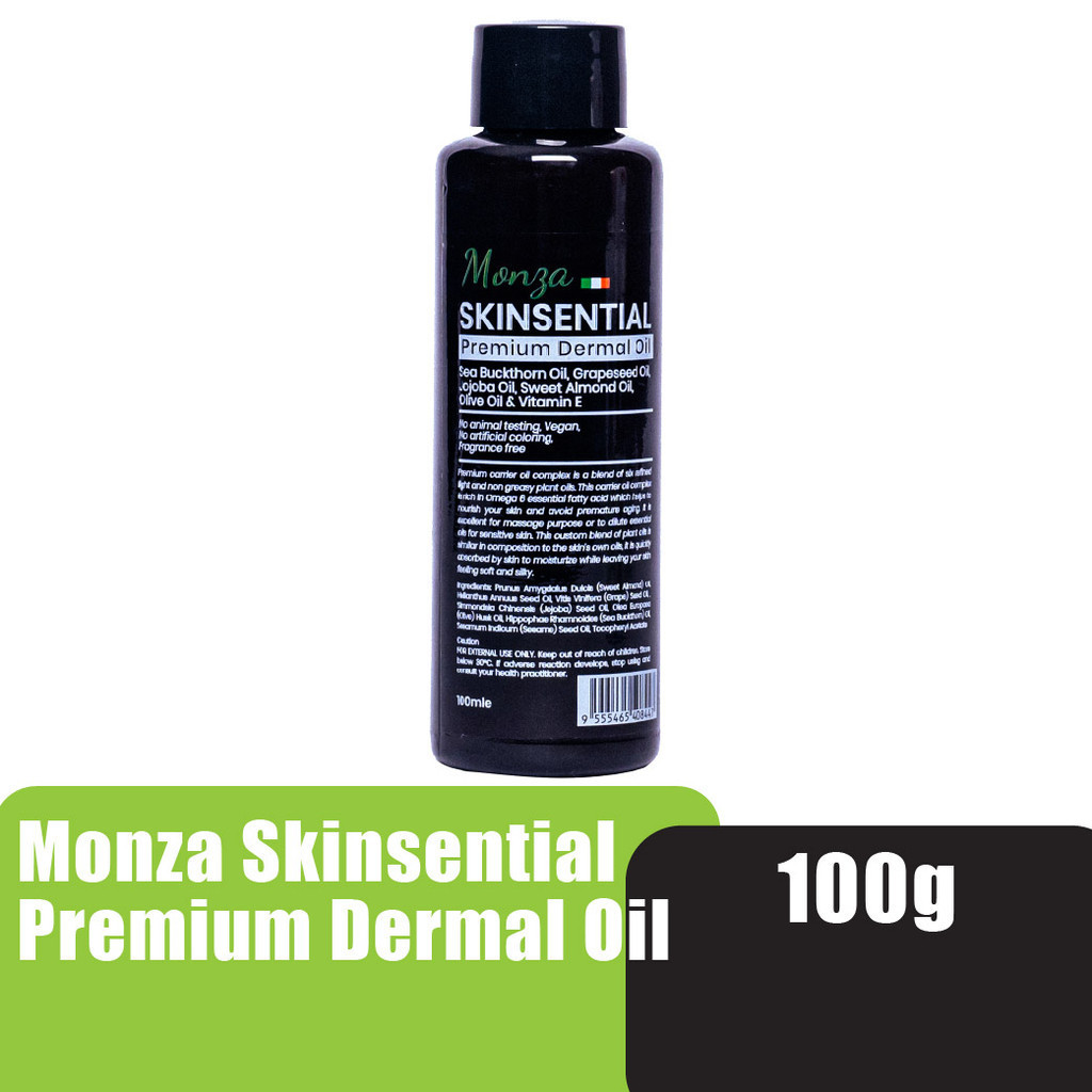 Monza Skinsential Premium Dermal Oil 100g - Jojoba Oil for Massage ...