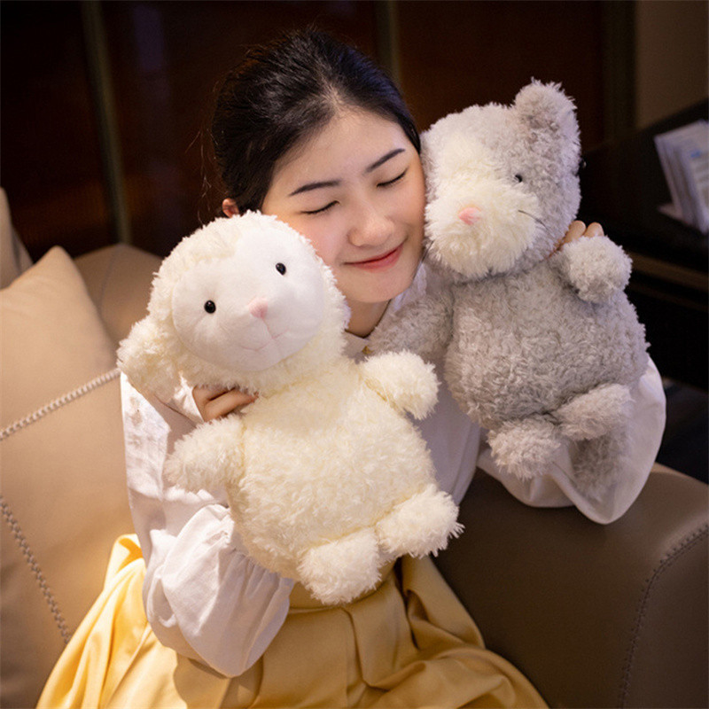 Cute Furry Fox Owl Pig Lamb Plush Cuddly Toy Stuffed Cartoon Animals ...