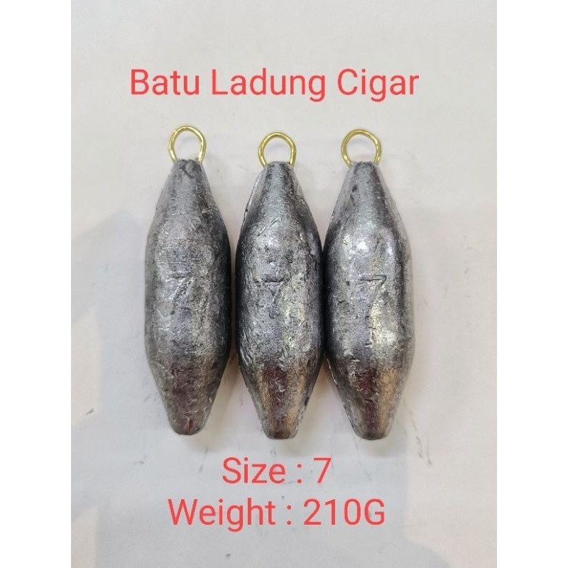 CIGAR Fishing Sinker / Batu Ladung Pancing CIGAR #7 (210g) | Shopee Malaysia
