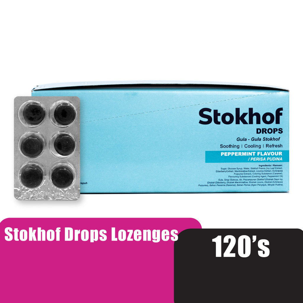 STOKHOF Drops Lozenges Throat Peppermint 6'S x 20 Strip Anti ...