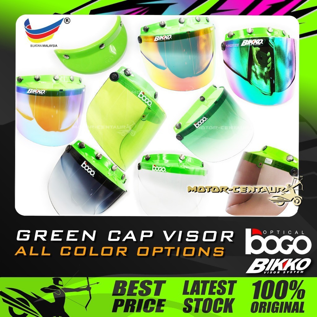 BIKKO/BOGO VISOR BG/BK/BKK-05 CLEAR/TINTED/2-TONE/CRYSTAL/IRIDIUM ...
