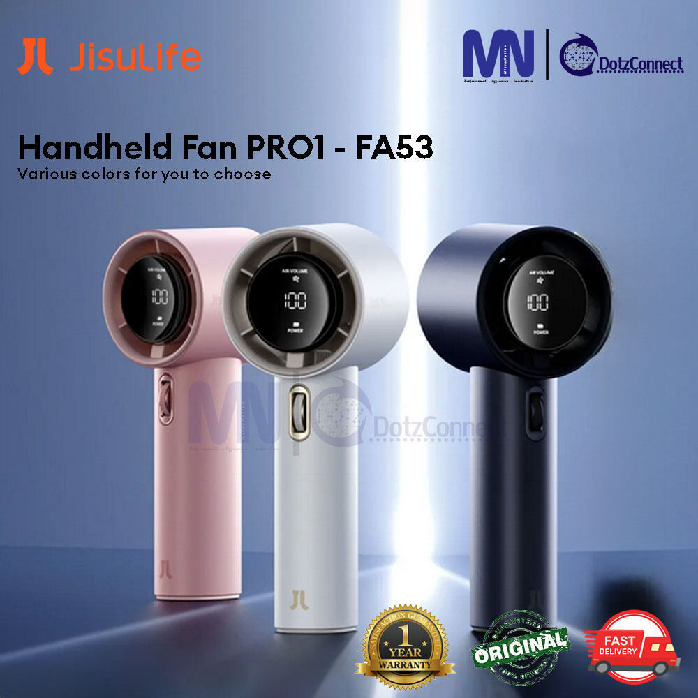 JISULIFE Handheld Fan Pro1 FA53 3600mAh Portable Bladeless Rechargeable ...