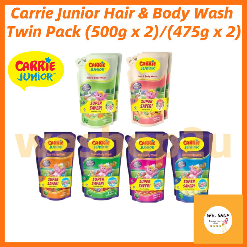 READY STOCK!!! Carrie Junior Hair & Body Wash Twin Pack (500g x 2)/(475g x 2) | Shopee Malaysia
