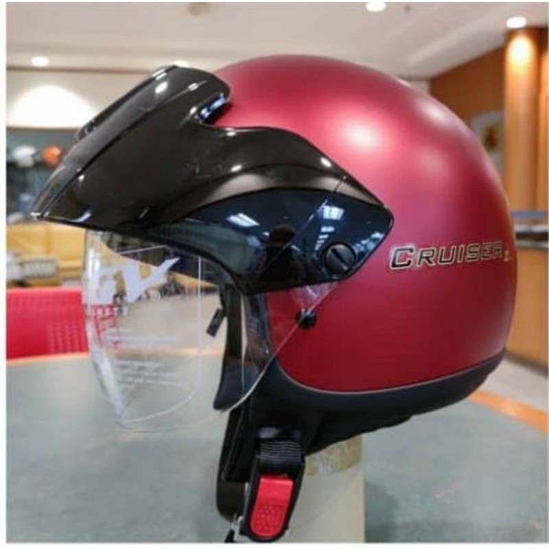 SGV CRUISER V MATT HELMET (MATT RED) | Shopee Malaysia