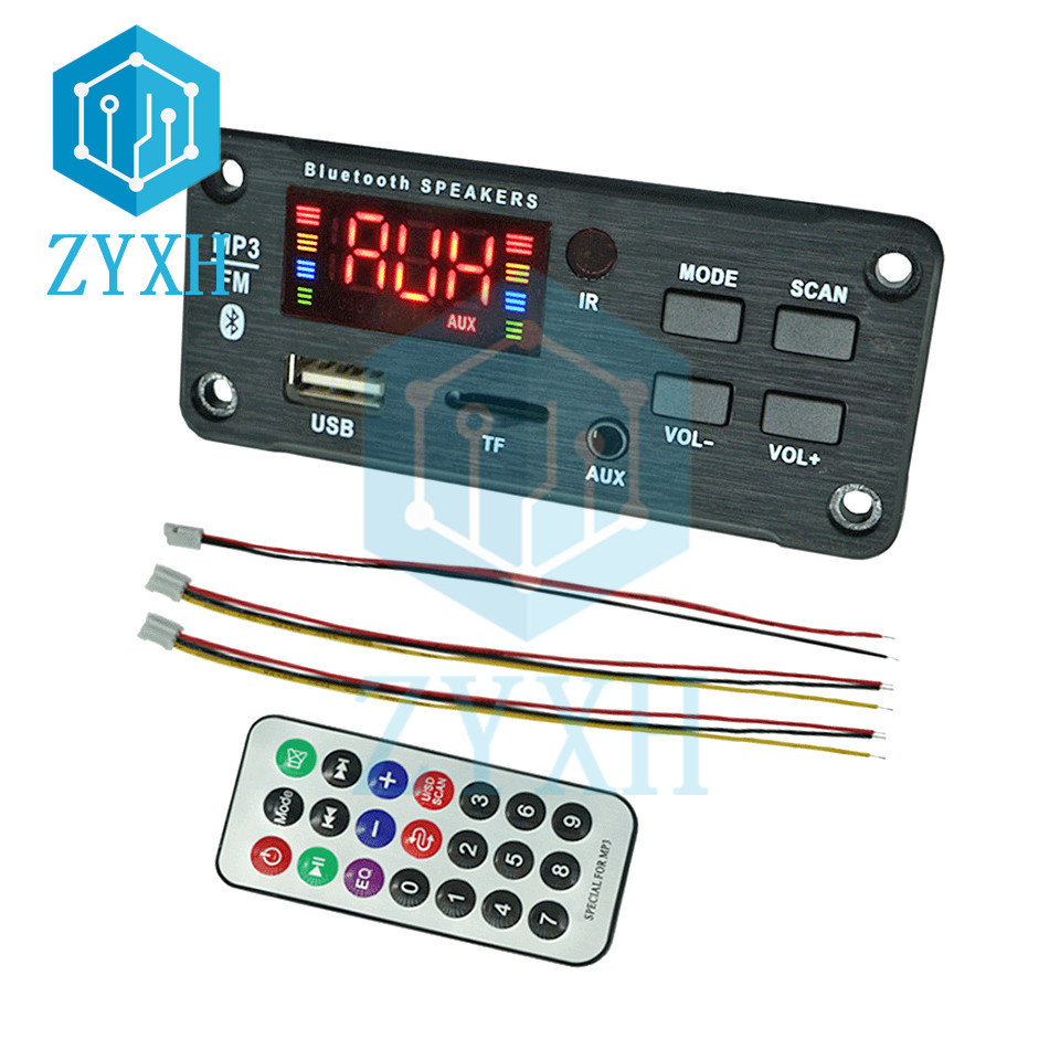 DC 5V 12V MP3 Decoder Board Bluetooth-compatible 5.0 Car MP3 Player USB ...