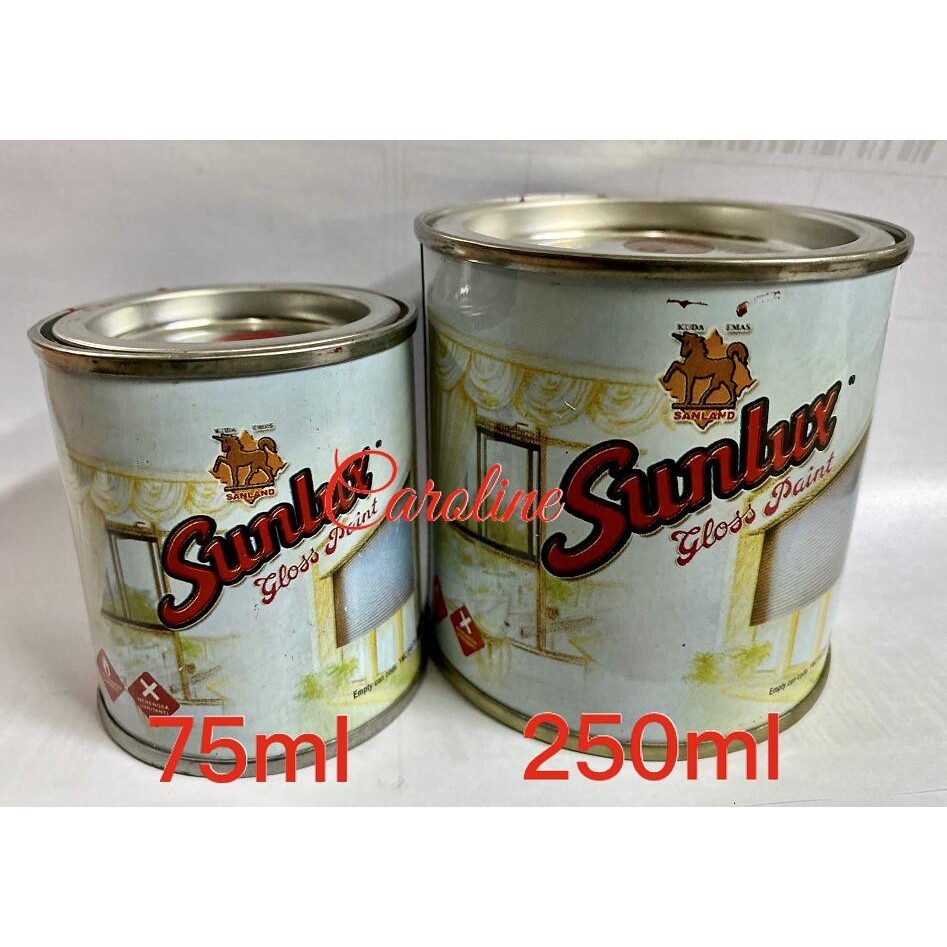 75ML SUNLUX Gloss Paint Glossy Wood Or Metal Paint / Cat Kayu Dan Besi ...