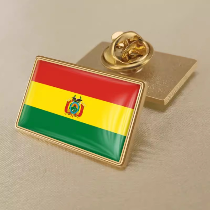 Bolivia Flag Pin Emblem High-end Brooch Common Luxury Badge Lapel Pins ...