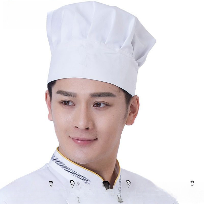Cotton Chef Hat Men Work Cap Food Cap Kitchen Mob Cap Oil Smoke-Proof ...