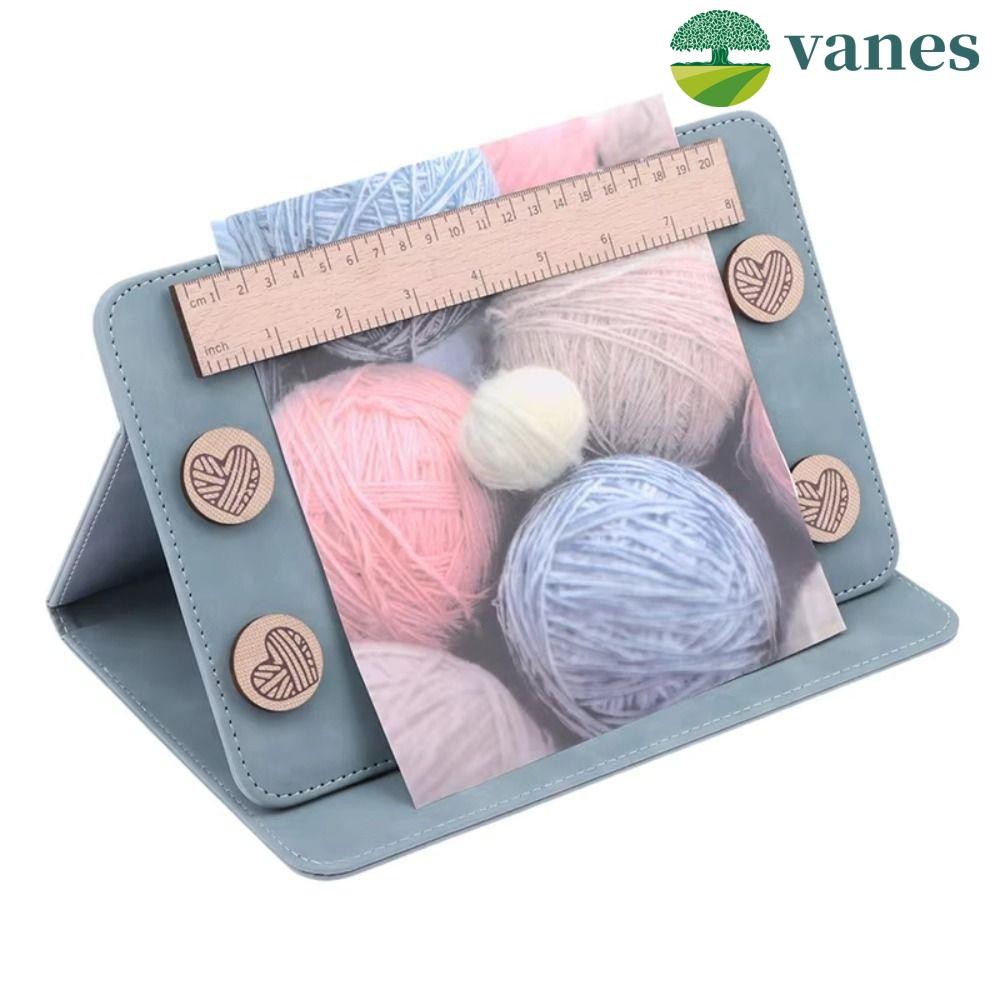 VANES Knitting Pattern Holder Set, Foldable Magnetic Ruler Knitting ...