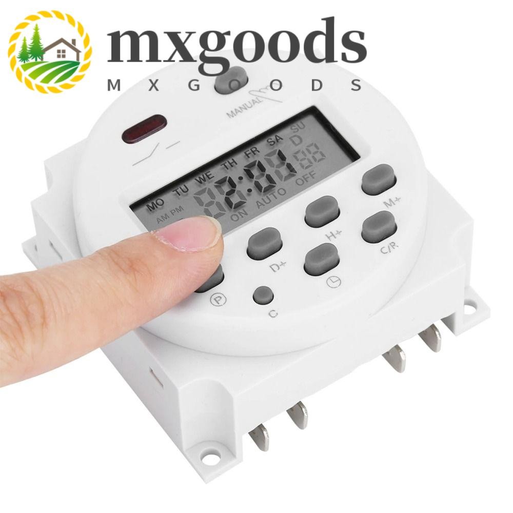 MXGOODS CN101A Timer Switch, Precise Timekeeping Built-in Rechargeable Battery LCD Digital ...