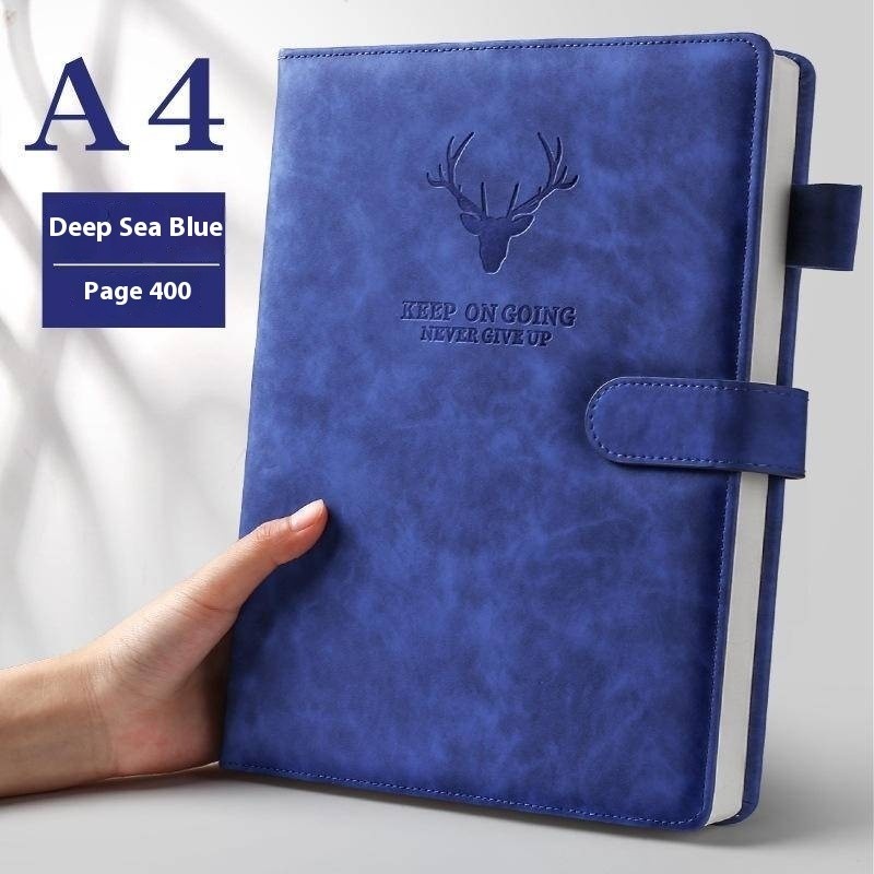 A4 Large Notebook Super Thick Large Size 400 Page Diary Soft Leather ...