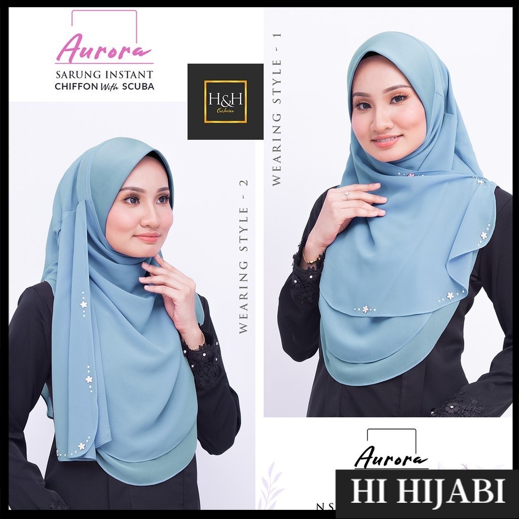 Tudung Shawl Instant Sarung Heavy Chiffon Plain Awning Scuba Awning ...