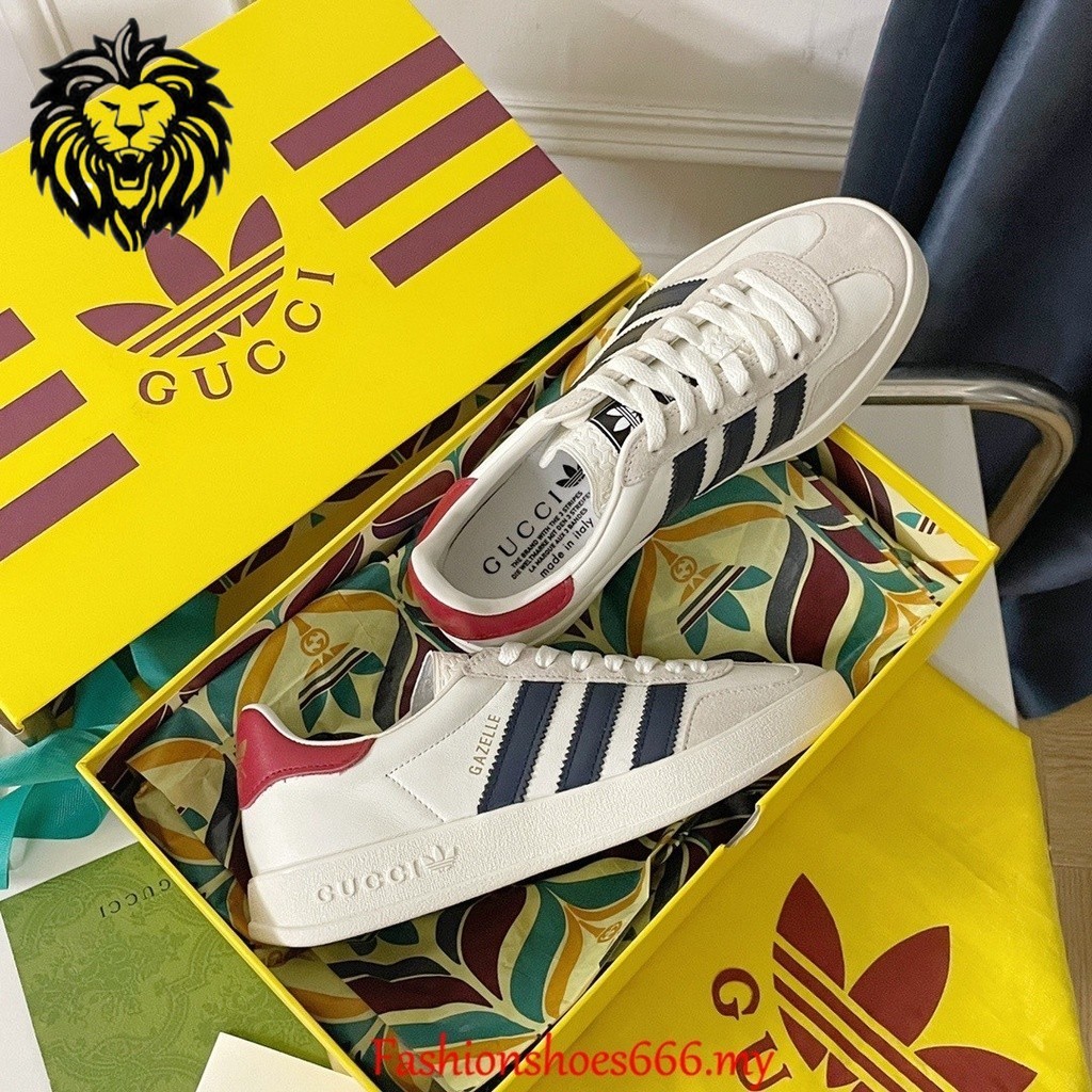 originalFashion New Adidas x Gucci Originals Gazelle trefoil women's ...