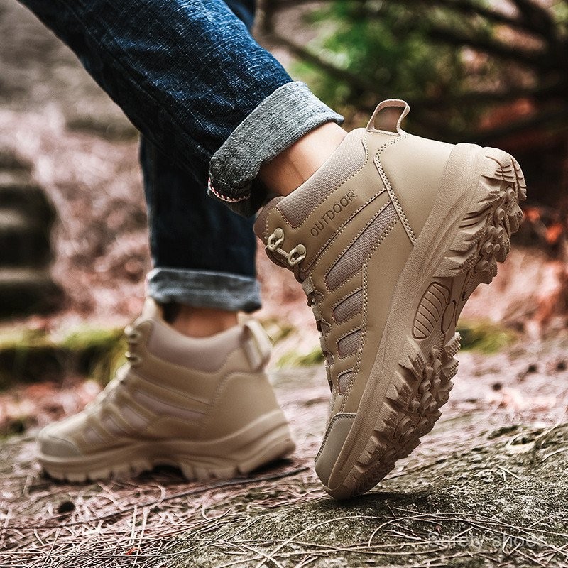 Ready Stock Large Size High-Top Military Boots Tactical Boots Autumn ...
