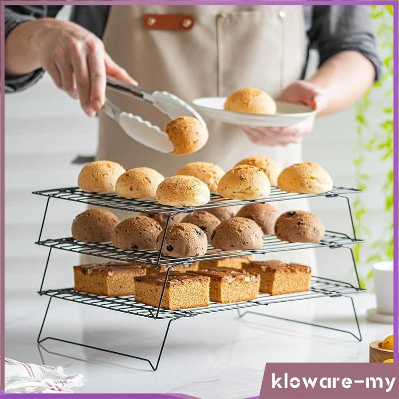 [KlowareMY] 3 Tier Cooling Rack Non Stick Kitchen Countertop Organizer ...