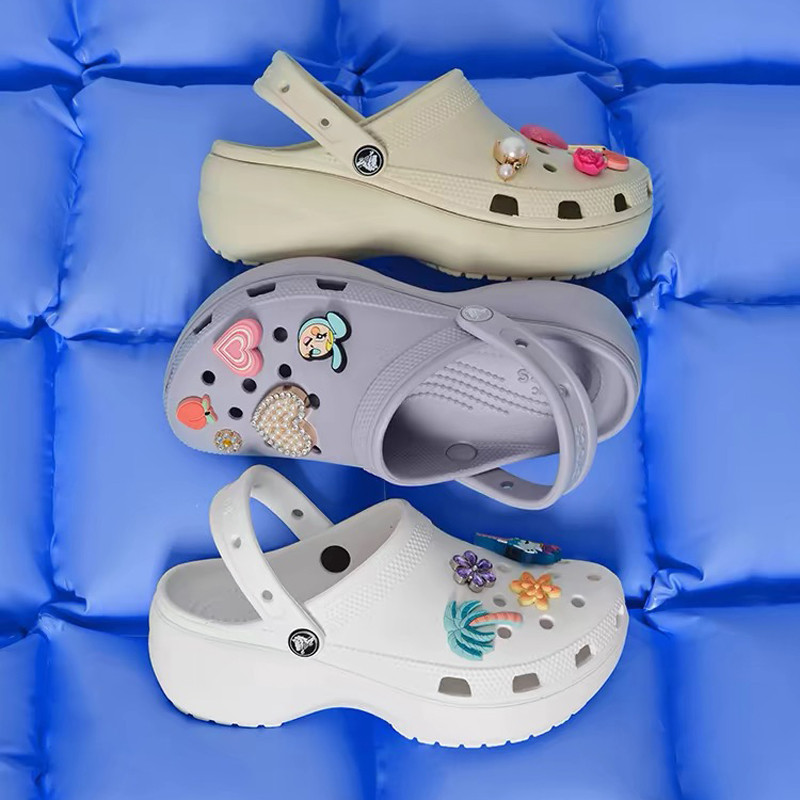【Malaysia Stock】Crocs original 100% Women's Classic Platform Clog Thick ...