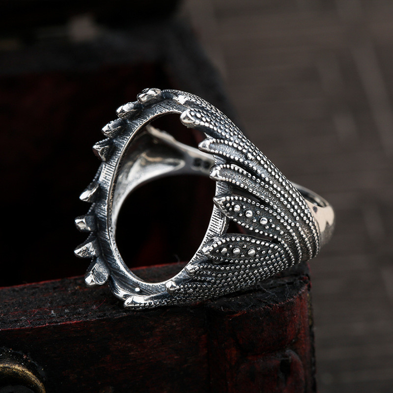 Ring Frame | 925 Sterling Silver Ring Frame Thai Silver Retro Silver ...