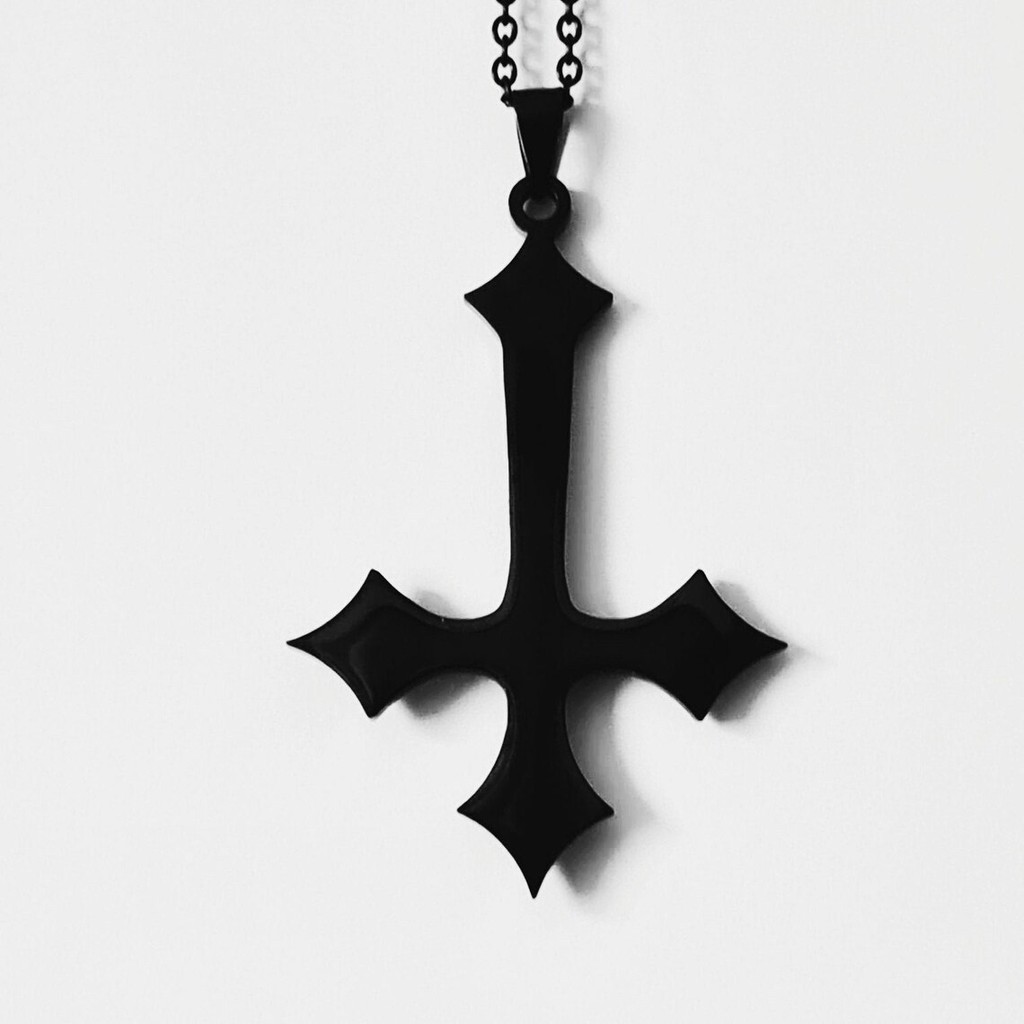 Gothic Inverted Cross Acrylic Laser Cut Necklace | Shopee Malaysia