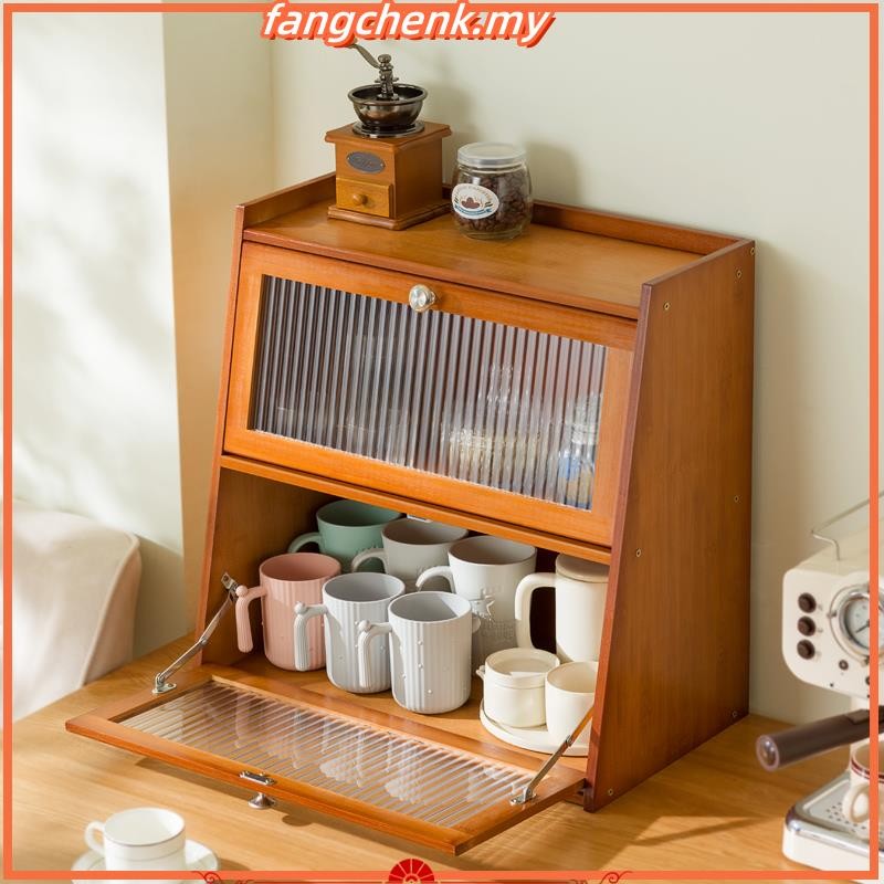 Ready Stock Muji Style Bamboo Kitchen Cabinet 50cm Almari Coffee ...