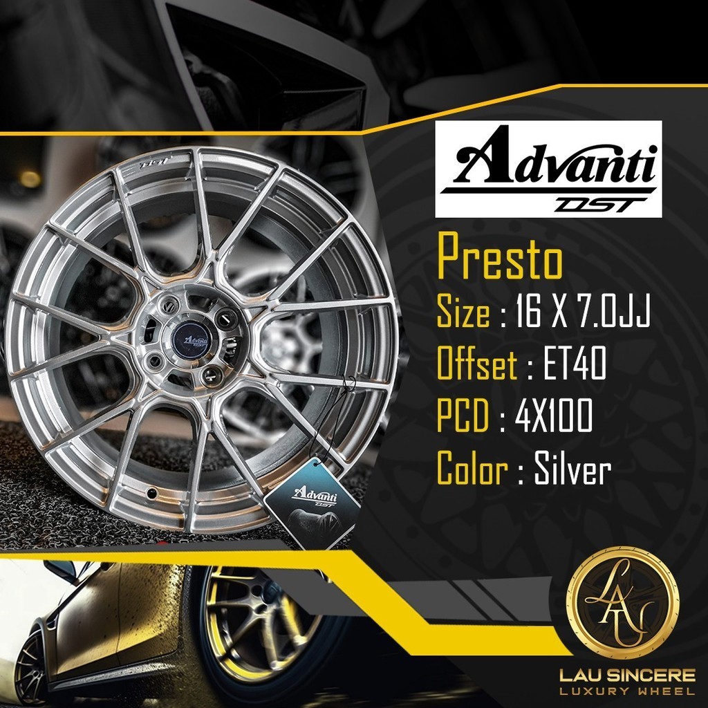 Advanti Presto 16 X 7.0JJ 4X100 Silver | Shopee Malaysia