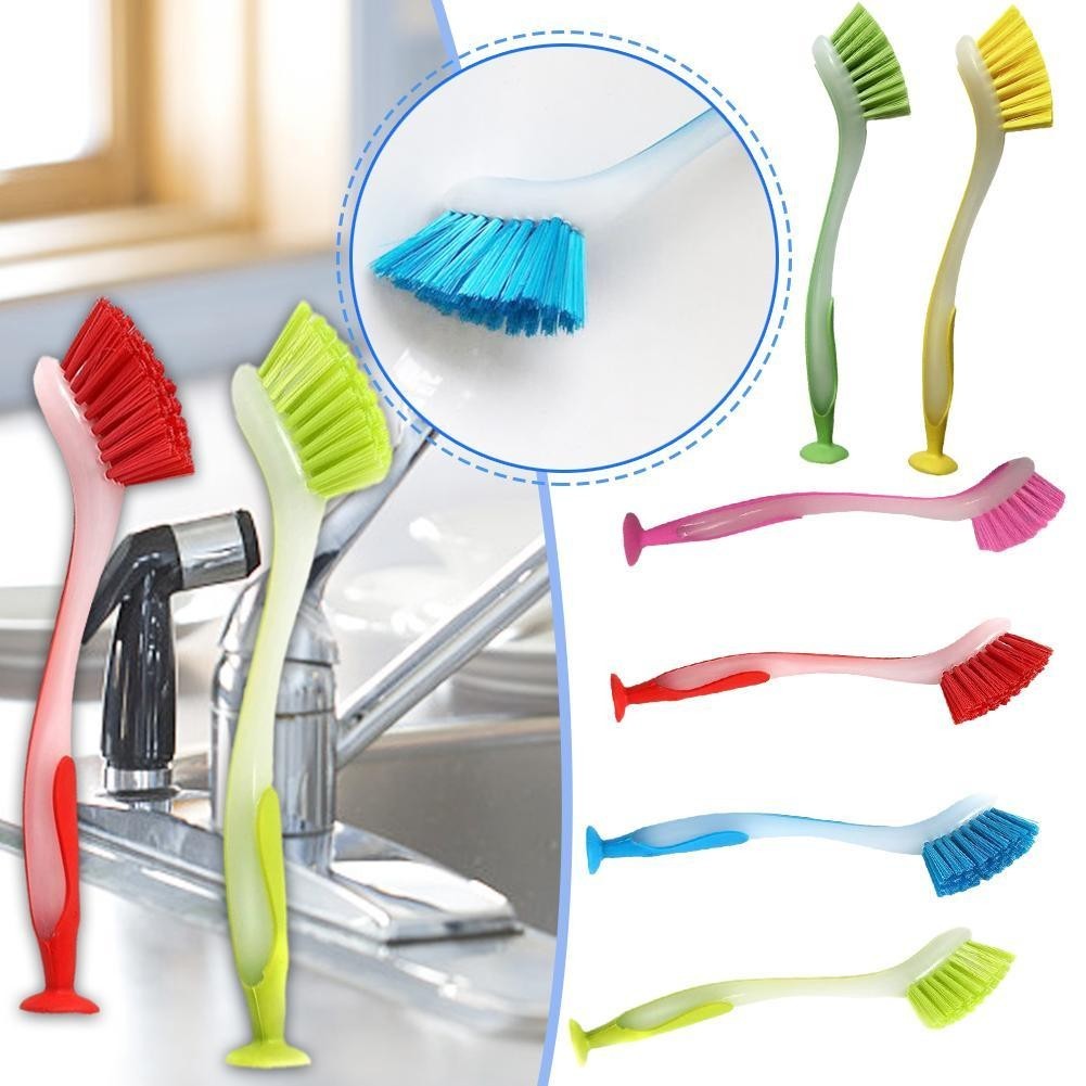 Cleaning Brush Multifunctional Pot Small Long Handle Vertical Multi ...