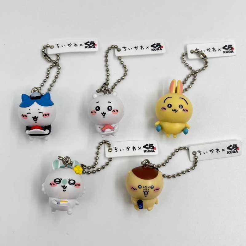 Cute Chiikawa Hachiware Usagi Momonga Small PVC Figure Keychain Key ...