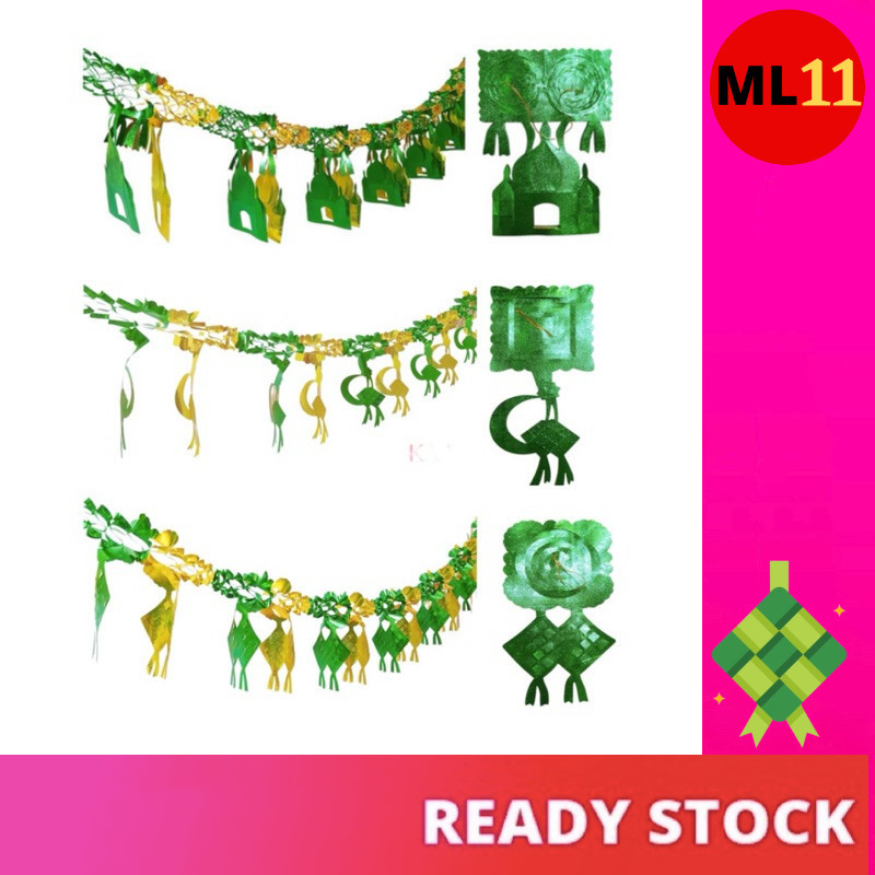 (190cm) 2025 Raya Sales Raya Tinsel / Raya Decoration / Hiasan Hari ...