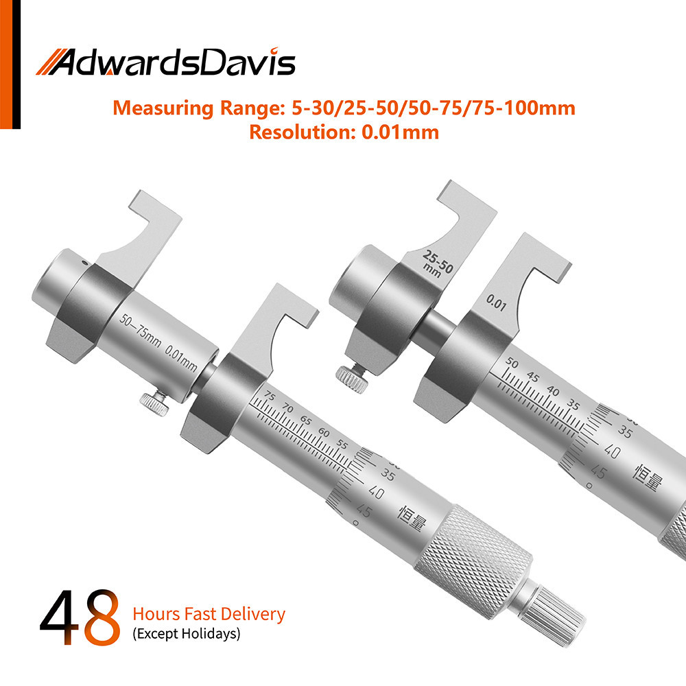 High Precision Inner Diameter Mechanical Micrometer 5-30 25-50 50-75 75 ...